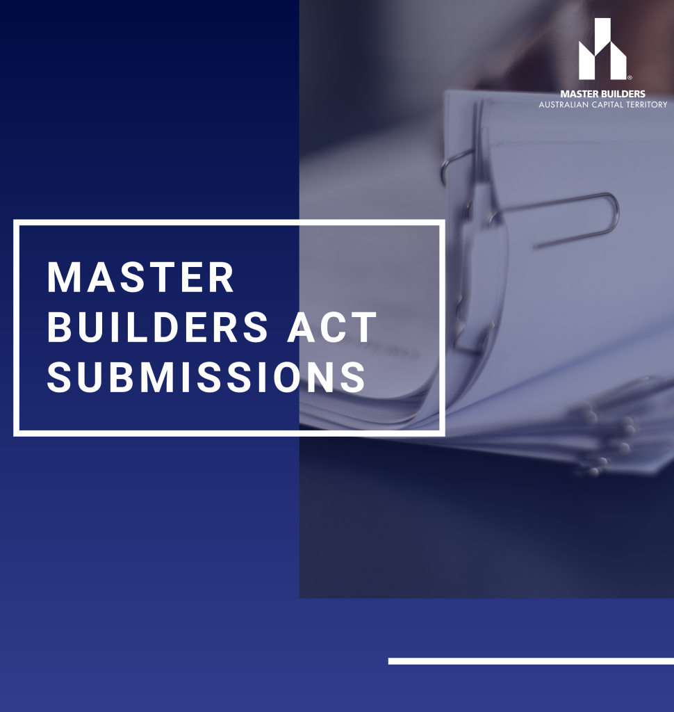 Submissions - Master Builders ACT